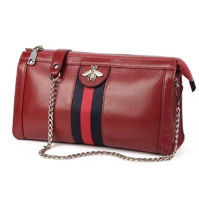 2018 hot sale trendy design original manufacturer lady leather chain bag