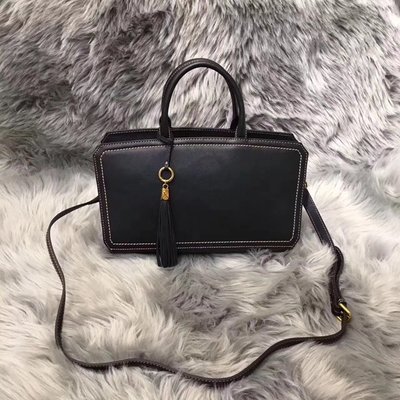 2018 newest design original manufacturer lady tassel leather handbag