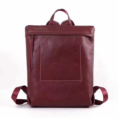 2018 newest design original manufacturer lady leather casual backpack
