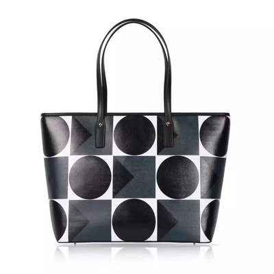 2018 hot sale high quality first layer cow leather printing lady tote bag