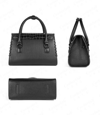 2019 original manufacturer Wholesale New Trendy Fashion black first layer cow leather handbag for ladies