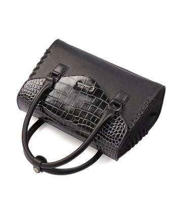 2019 original manufacturer Wholesale New Trendy Fashion black first layer cow leather handbag for ladies