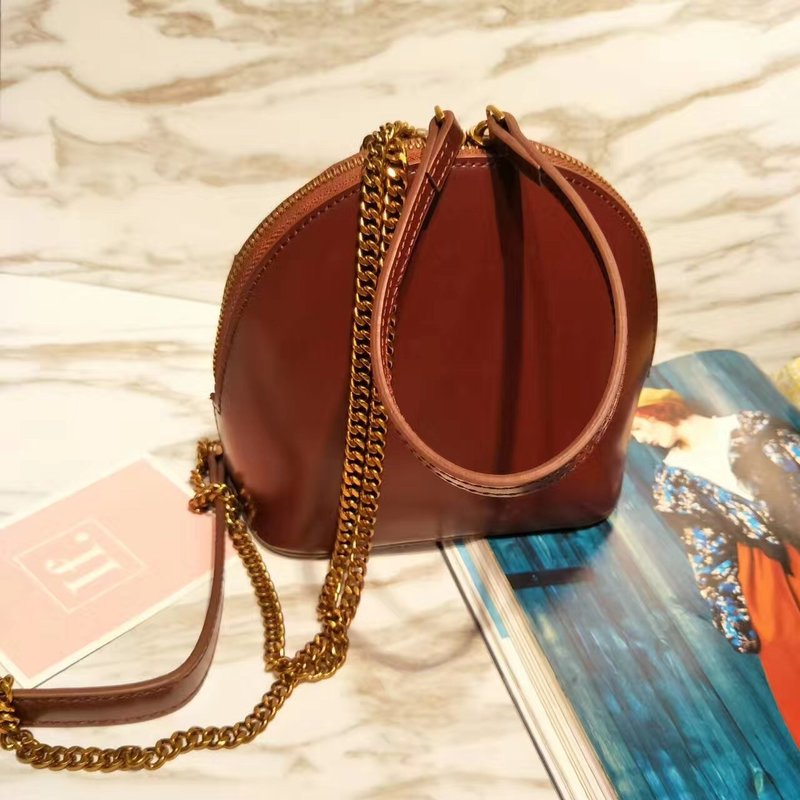 2018 New designed original manufacturer lady fashionable first layer leather elegant small chain shoulder bag