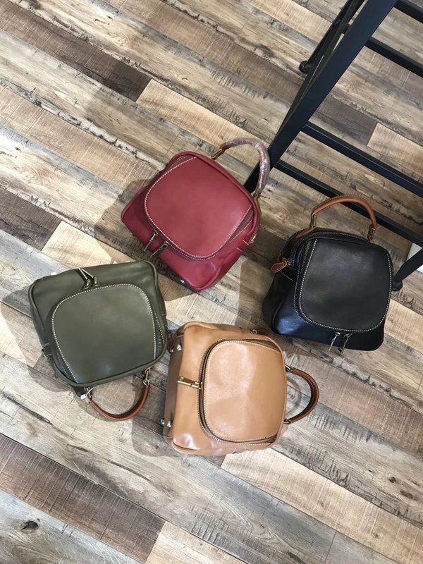 2018 hot sale good quality  top layer leather elegant lady handbag