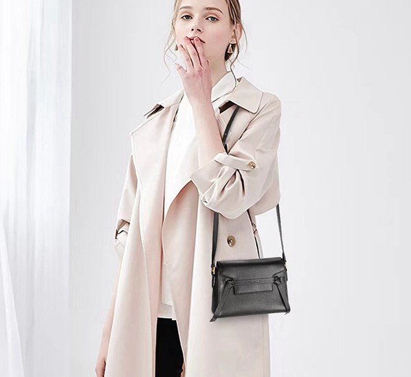 2018 trendy designed original manufacturer top grain leather lady shoulder bag