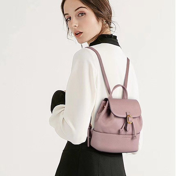 2018 fashion designed original manufacturer lady leather casual backpack