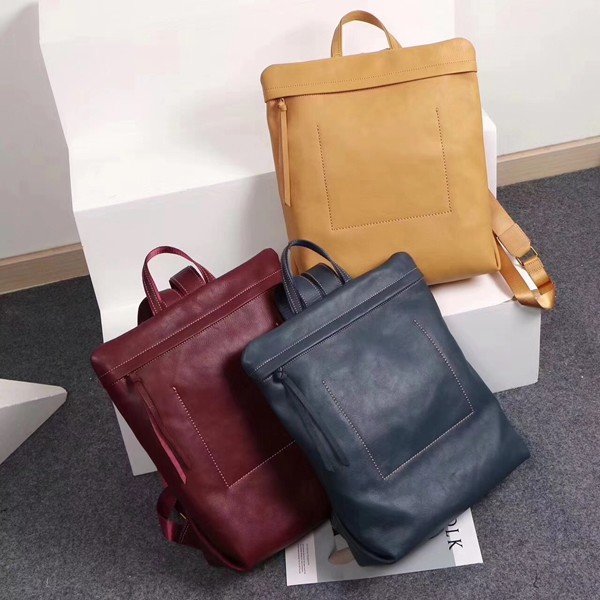 2018 newest design original manufacturer lady leather casual backpack