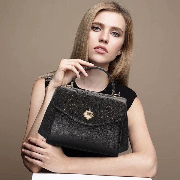 2019 hot sale trendy design original manufacturer lady leather handbag