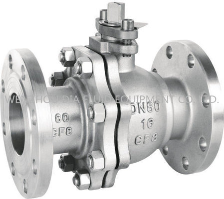3 Piece PN16 Stainless Steel Industrial Ball Valves , 1/2 - 8 Inch Ball Valve