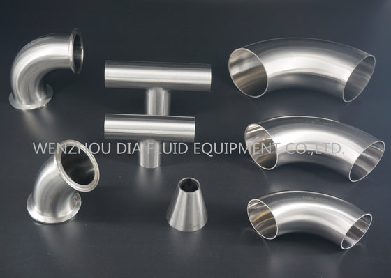 3A SMS DIN BS Standard Stainless Steel Sanitary Fittings304  / 316L Stainless Steel Pipe Fittings