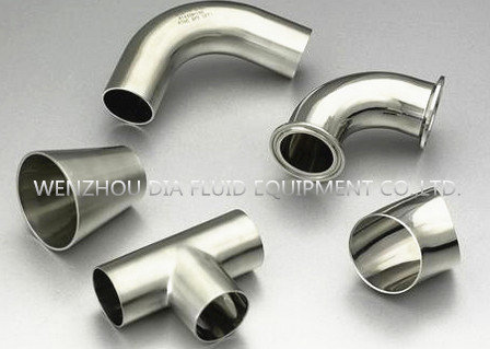 1/2"-10" Stainless Steel Sanitary Fittings Food Grade Polished In Outside And Inside