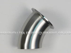 SUS304 SUS316L Sanitary Stainless Steel 45 Degree Elbow Short Bend