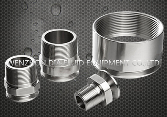 Tp304 / Tp316L 21MP NPT Male Hexagon Clamp Adapter 3/4" - 4" For Beer Industry