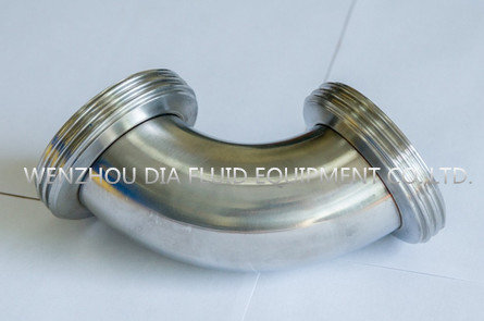 Sanitary SS316L Stainless Steel Bends Elbows Thread End With SMS Union