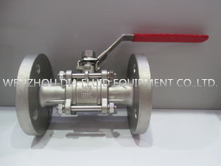 1 Inch Full Port CF8 / WCB Flanged Ball Valve Handle Operate ASME B16.34