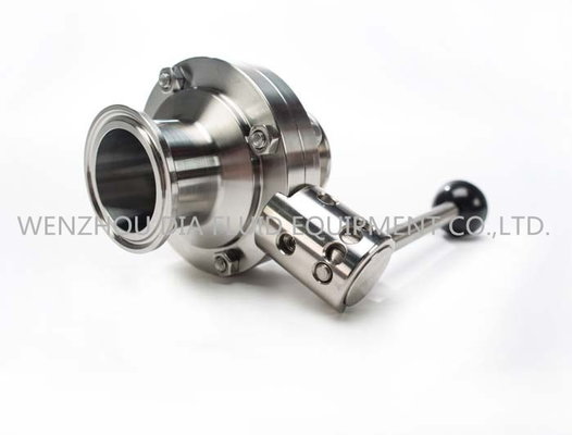 4 Positions ISO SS316L Sanitary Quick Install Butterfly Valve Long Type
