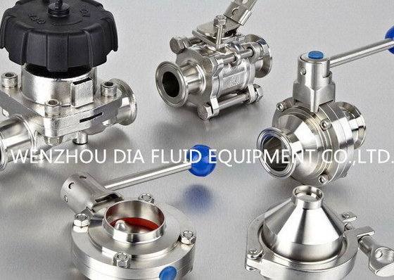 2'' Sanitary Butterfly Valves Butt Welding End Male - Female Connection DIA-1MW AISI-304