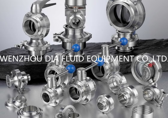 AISI 304 & AISI316L Hygienic Sanitary Manual Butterfly Valves for Brewery