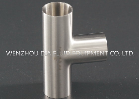 Thread Stainless Steel Sanitary 3a Short Equal Tee Pipe Fittings For Milk , Juice Industry