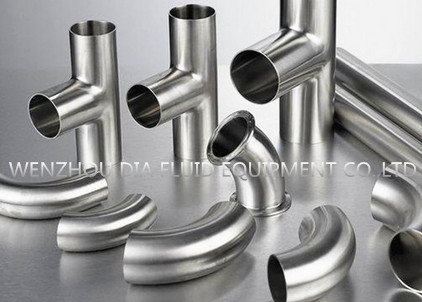AISI 304 Stainless Steel Sanitary Fittings Pipe Tee / Elbow / Clamp / Union