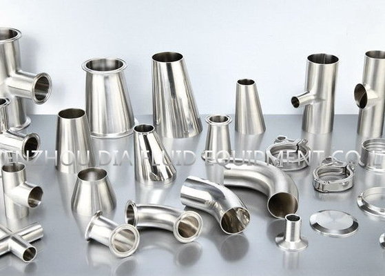 Industrial SUS316 SUS316L Stainless Steel Sanitary Tube Fittings CE  ISO 3A TUV