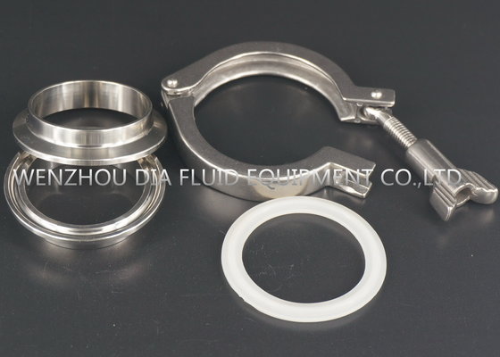 OEM Stainless Steel Tri Clamp Sanitary Fittings 1.5" SS Ferrules And Gasket - Silicon