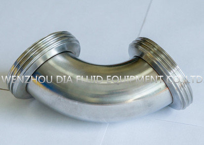 Sanitary SS316L Stainless Steel Bends Elbows Thread End With SMS Union