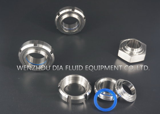 SMS Forged Tp304 Sanitary Stainless Steel Unions Butt Welded In Food Machine