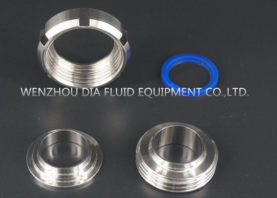 SMS Forged Tp304 Sanitary Stainless Steel Unions Butt Welded In Food Machine