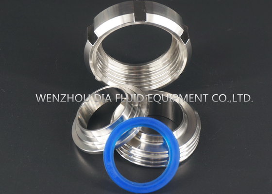SMS Forged Tp304 Sanitary Stainless Steel Unions Butt Welded In Food Machine