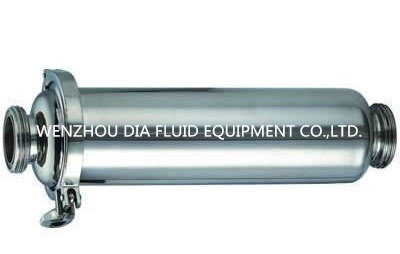 Beverage Industry Sanitary Strainer SS Thread End Filter Housing 304 / 316L