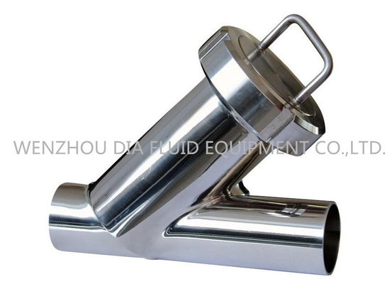 Mirror Or Stain Polish Sanitary Strainer ,  304 304L Clamp Connection Y Strainer
