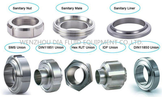 Male / Female Hygienic Hose Fittings SS Union For Pharmaceutical Industry