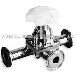 Mirror Polish 400 Grit 3 Way Sanitary Diaphragm Valve 1/2″ ~ 2″ U Type Tee