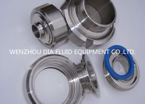 Stainless Steel Sanitary Union In Pipe Fittings , 1/2" - 6" ISO DIN 3A IDF RJT Union