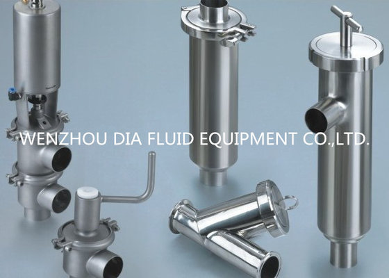 Stainless Steel Welded Straight Sanitary Strainer Hygienic Filter DN25 ~ DN100