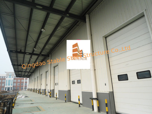 light prefabricated steel structure warehouse with big canopy supplier