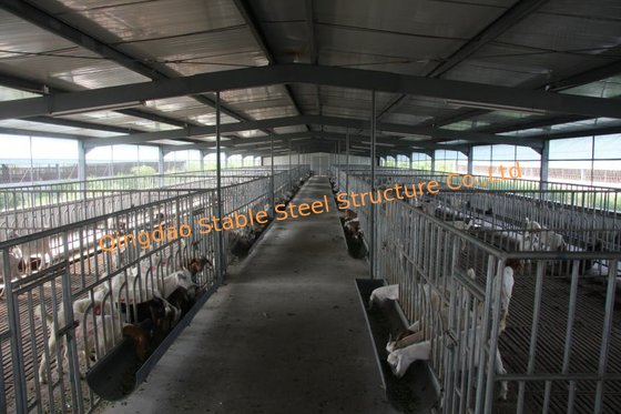 Prefabricated Structural Steel Goat Shed for Sale with nice design supplier