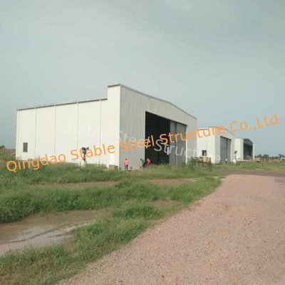Prefabricated Wide Span Steel Buildings for Hangar with stable steel structure supplier