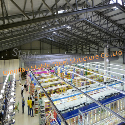 Light Steel Structure Supermarket with Modern Design and large space supplier