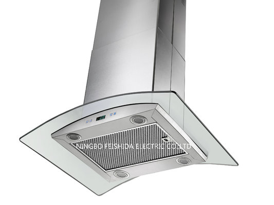 900cfm kitchen island range hood 8MM Tempered Glass , Island Vent Hood