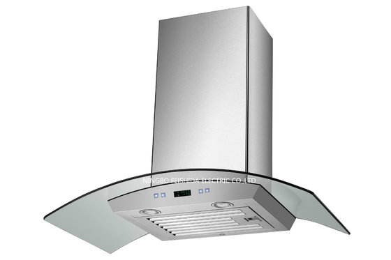 6" etl 900cfm glass commercial powerful gas stove american stainless steel baffle filter range hood