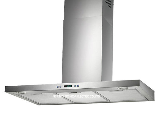 860cfm Island range hood Stainless steel 3 speed lcd free touch switch European gas stove