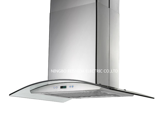 8mm glass etl 600cfm sensor touch control  powerful gas stove stainless steel baffle filter range hood
