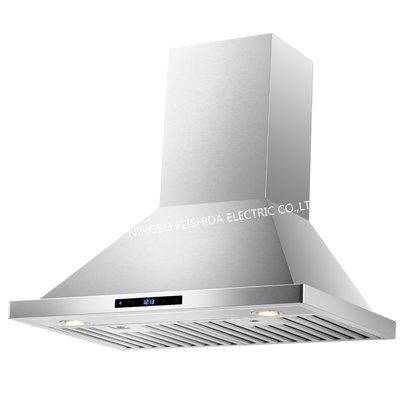 30 inch Stainless steel wall mount baffle filter LCD switch chimney hood certificated with 860cfm motor