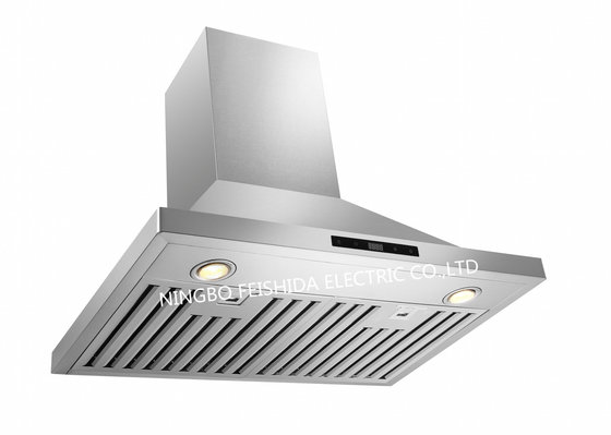 30 inch Stainless steel wall mount baffle filter LCD switch chimney hood certificated with 860cfm motor