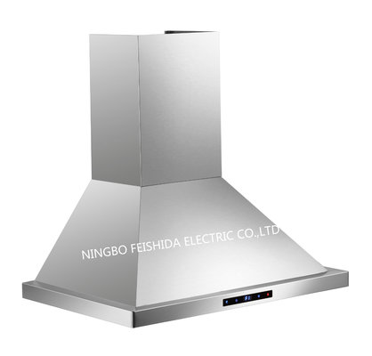 30 inch Stainless steel wall mount baffle filter LCD switch chimney hood certificated with 860cfm motor
