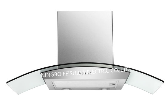 6" ETL Certificated tempered Glass 600cfm aluminum filter wall mount Range Hood Wall Mounted