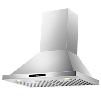 Z01 6" ETL900CFM COMMERCIAL POWERFUL GAS STOVE AMERICAN STAINLESS STEEL BAFFLE FILTER RANGE HOOD