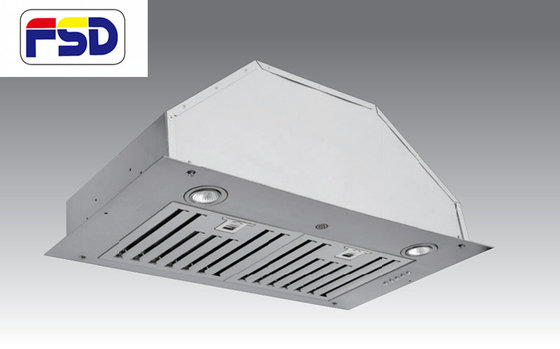 Slim Body 600cfm 430 stainless steel Insert range hoods with Baffle filter